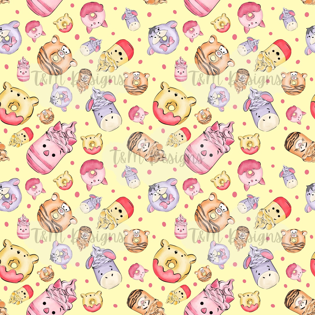 Pooh Seamless File, Magic Kingdom Pattern, Winnie Seamless, Digital ...