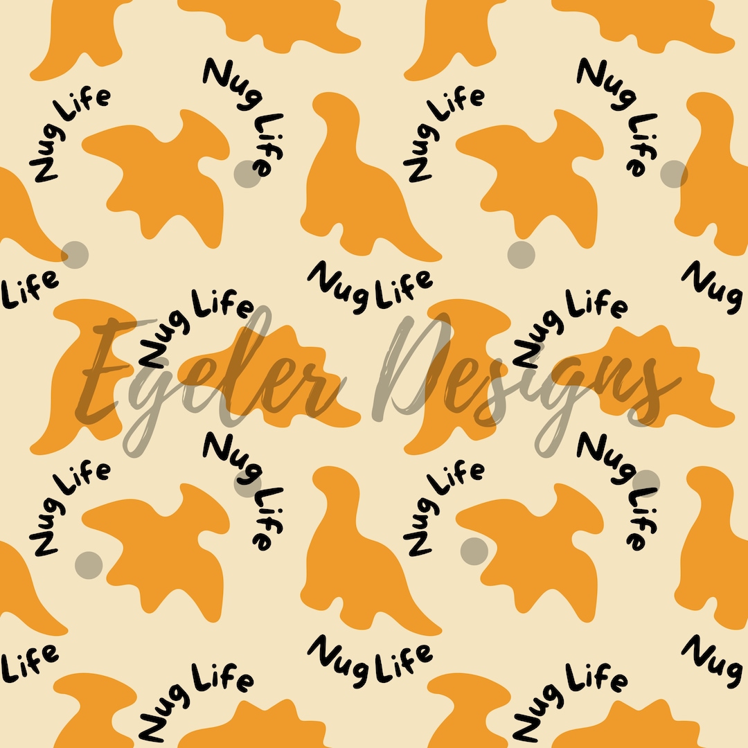 Chicken Nugget Seamless Pattern, Digital Files, Nug Life Pattern ...