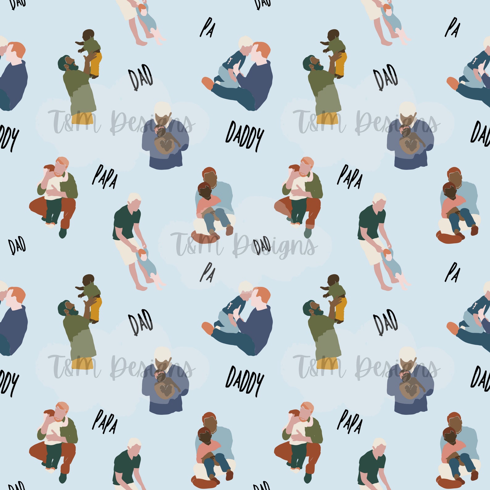Seamless Pattern Father's Day Pattern Father's - Etsy