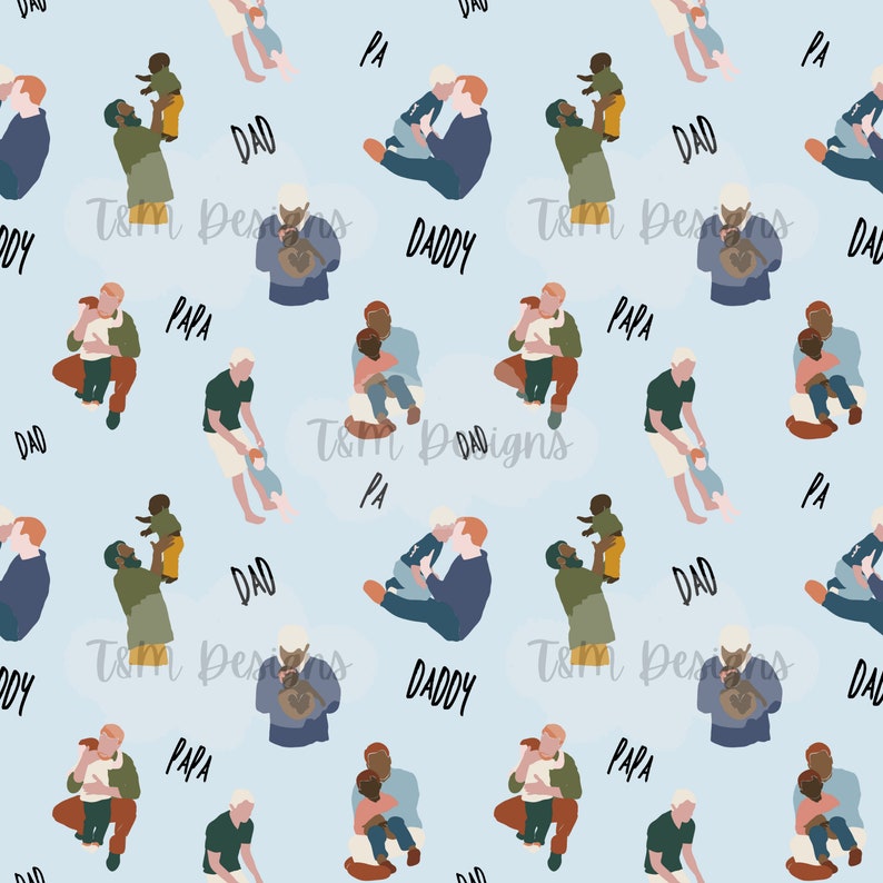 Seamless Pattern Father's Day Pattern Father's - Etsy