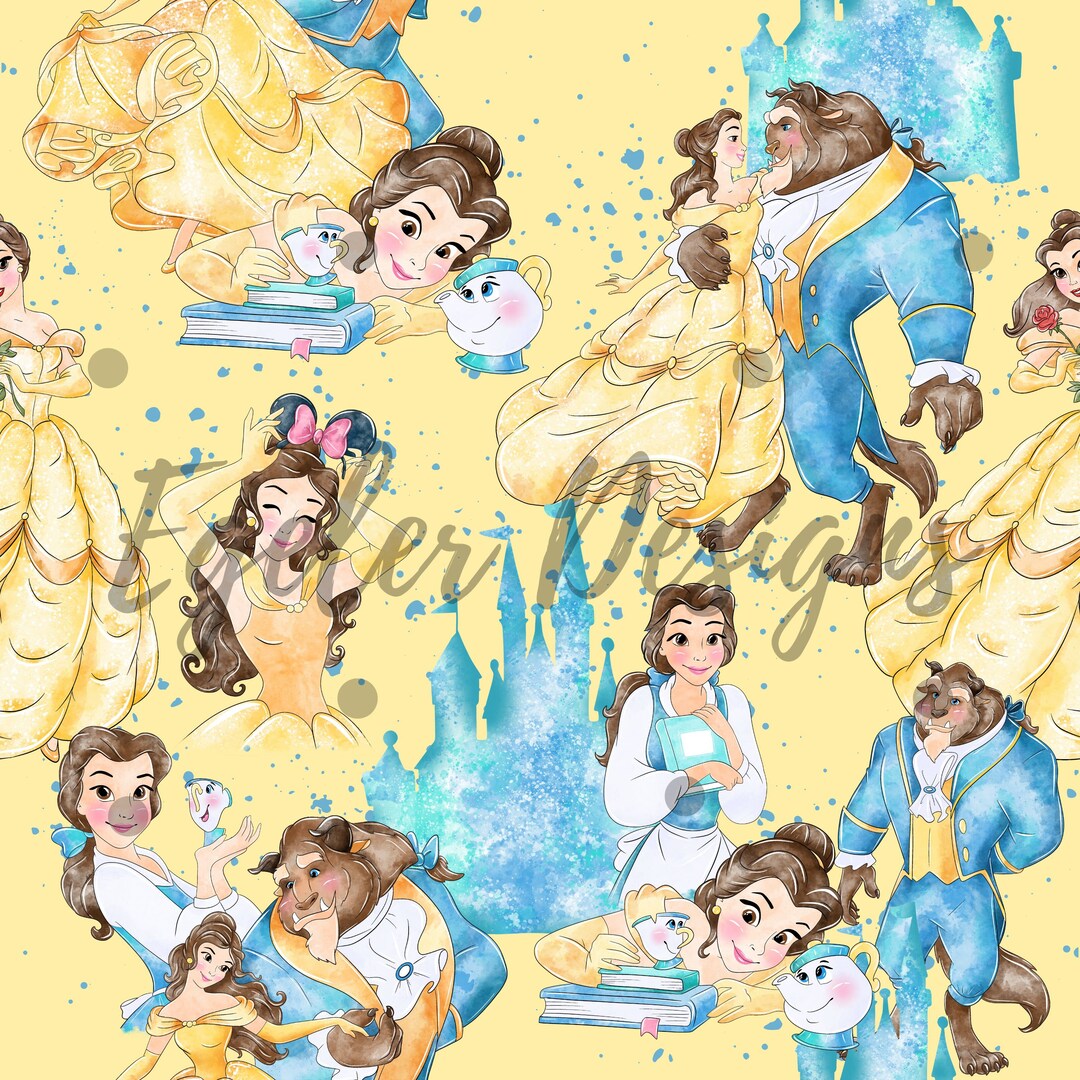 Seamless Pattern, Princess Pattern, Magic Kingdom Seamless, Seamless ...