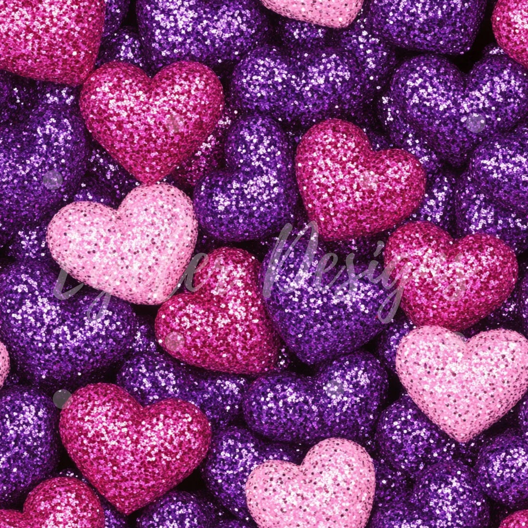 Valentine Heart Glitter Seamless, Glitter Valentine, Seamless, Digital ...