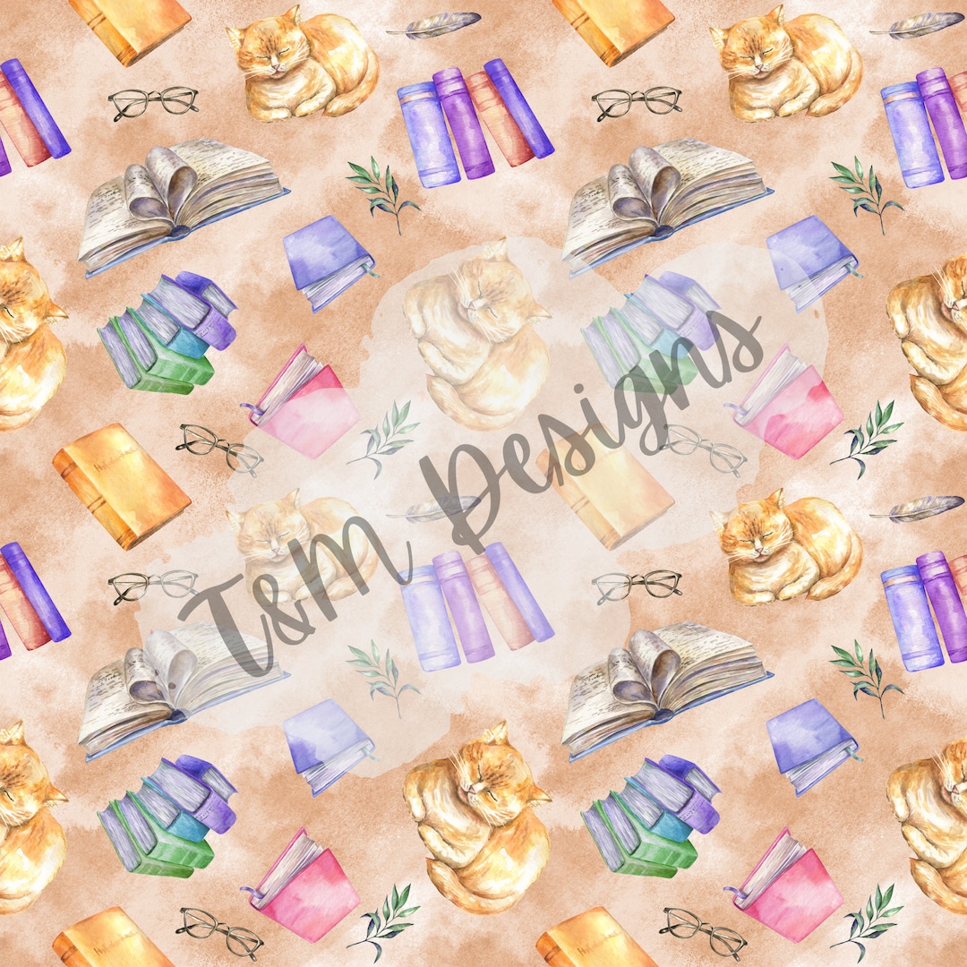 Seamless Reading Pattern, Book Pattern, Bookworm Png, Seamless Pattern ...