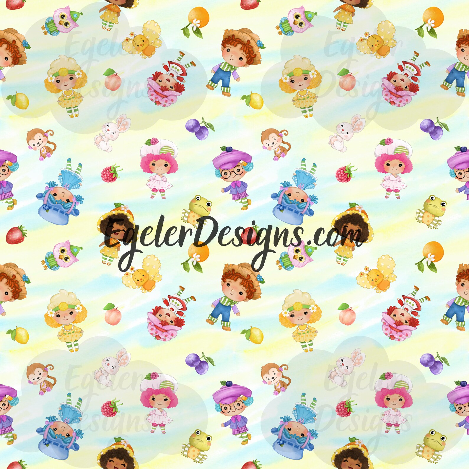 Seamless pattern shortcake pattern strawberry pattern | Etsy