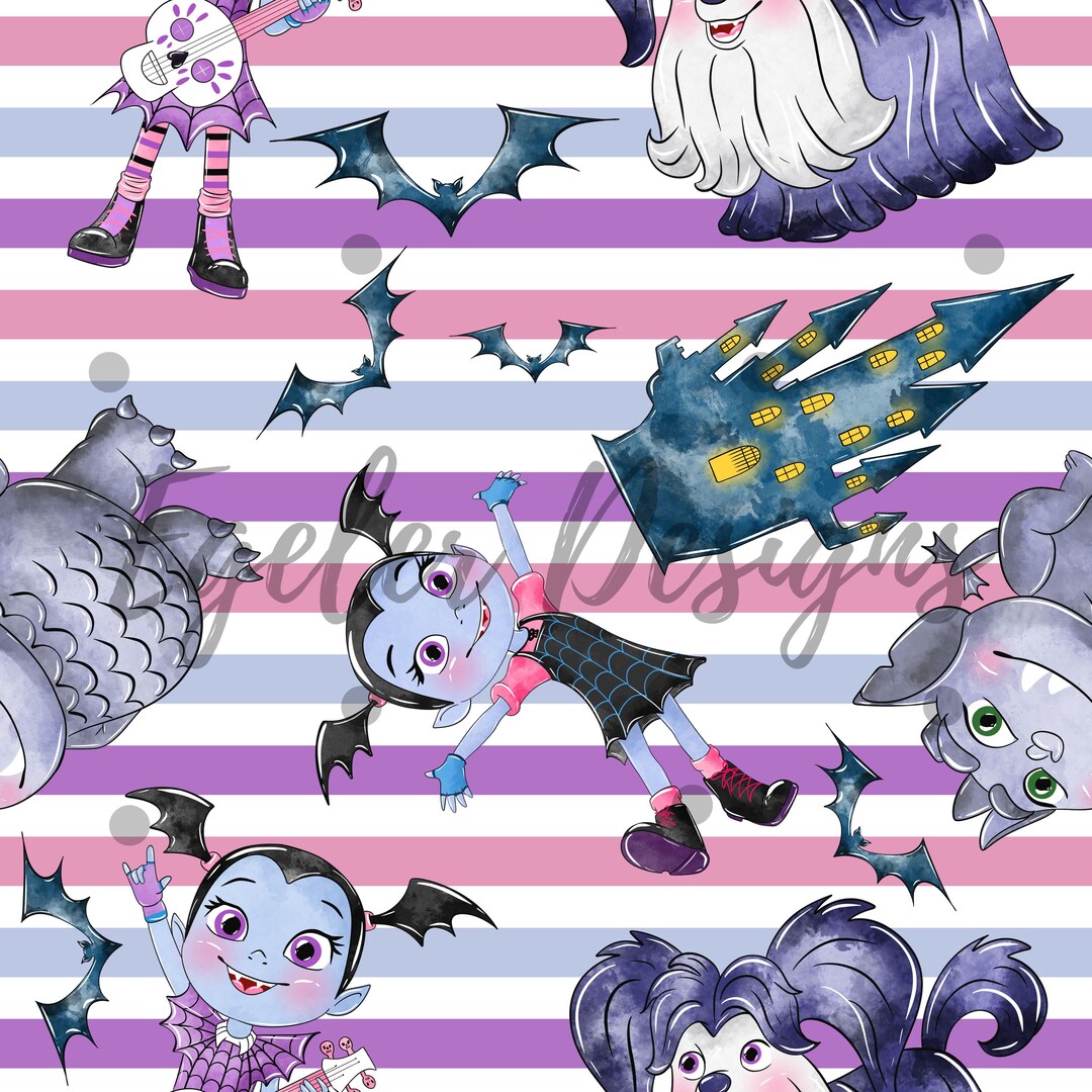 Girly Vampire Seamless, Magic Kingdom Pattern, Vampire Girl Clipart ...