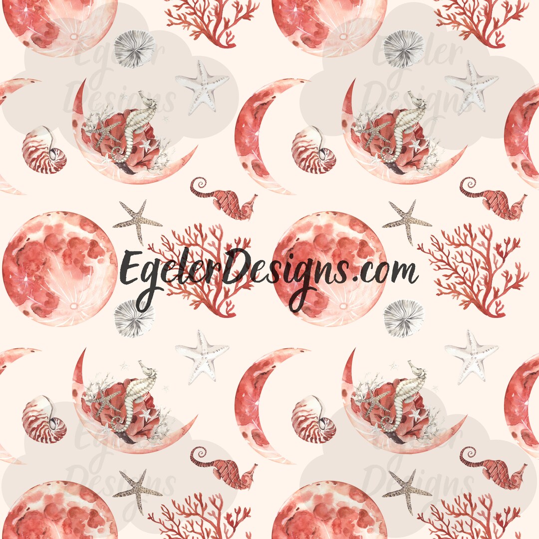 Seamless Moon Pattern, Pattern, Moon Pattern, Celestial Moons, Moon and ...