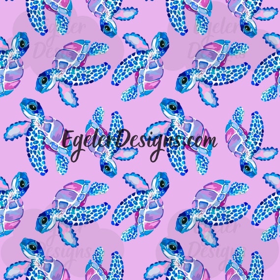 Sea Turtle Seamless Pattern Colorful Turtle Pattern Sea - Etsy