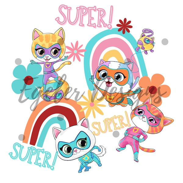 Super Kitties Svg - Etsy