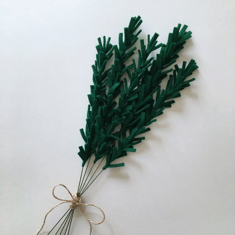 Small and Large Felt Pine Branch - Etsy
