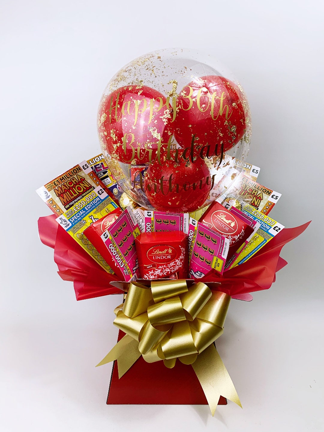 Scratch Card With Chocolate Bouquet, Ferrero Rocher,lindt Lindor, Sweet ...