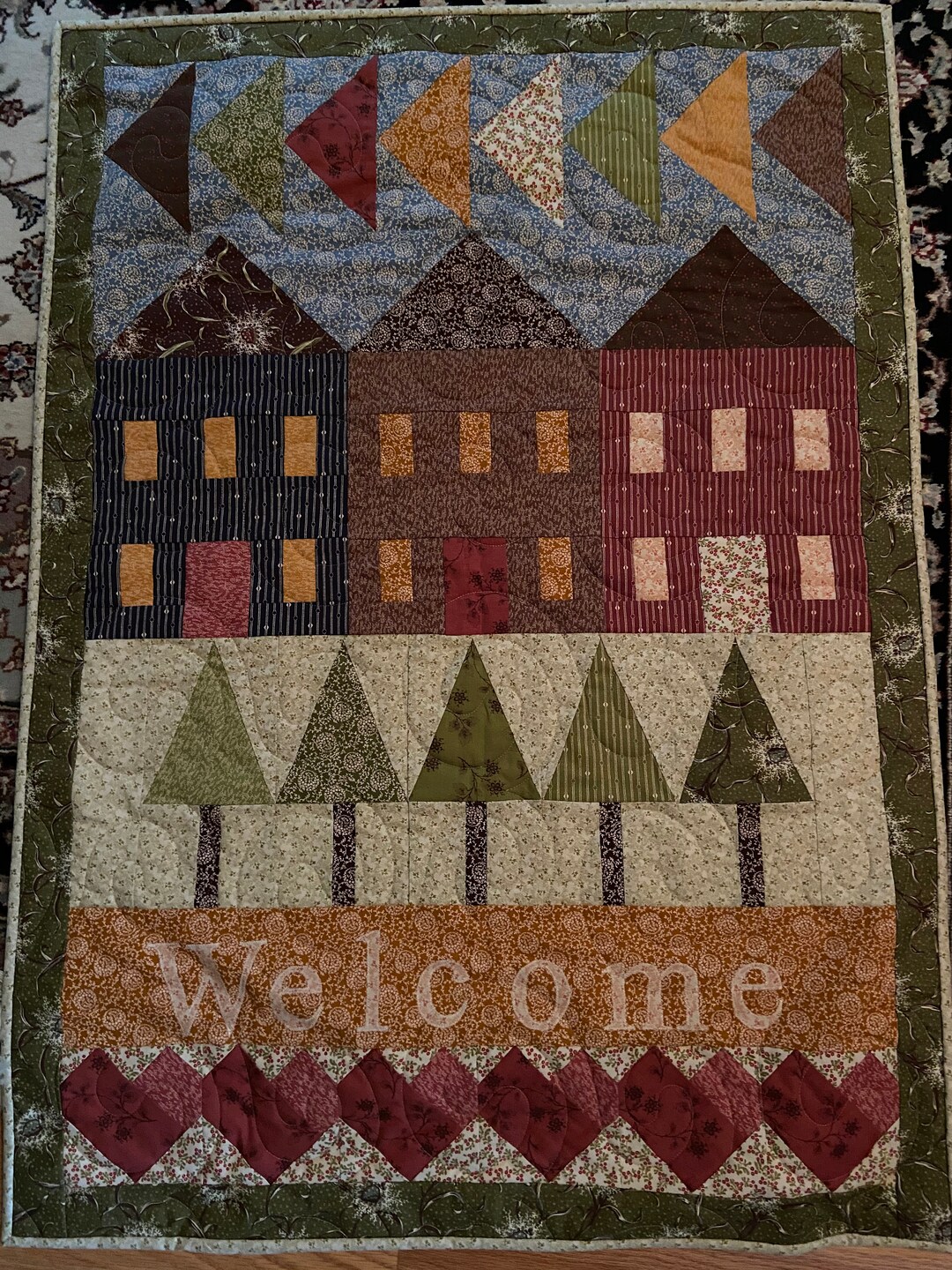 Quilted Welcome Wall Hanging - Etsy