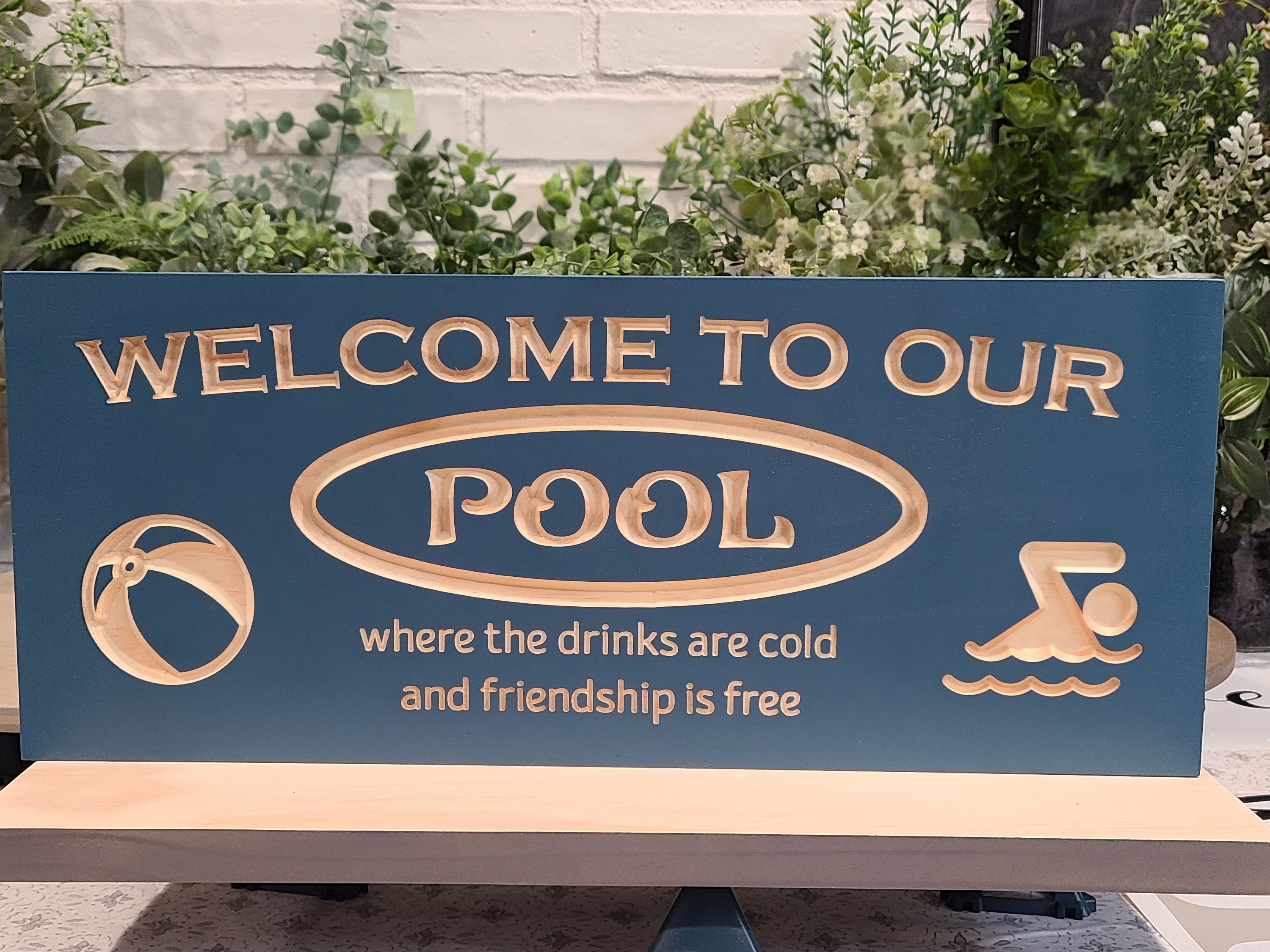 Carved Signs; Porch Signs; Patio Signs; Pool Signs - Etsy