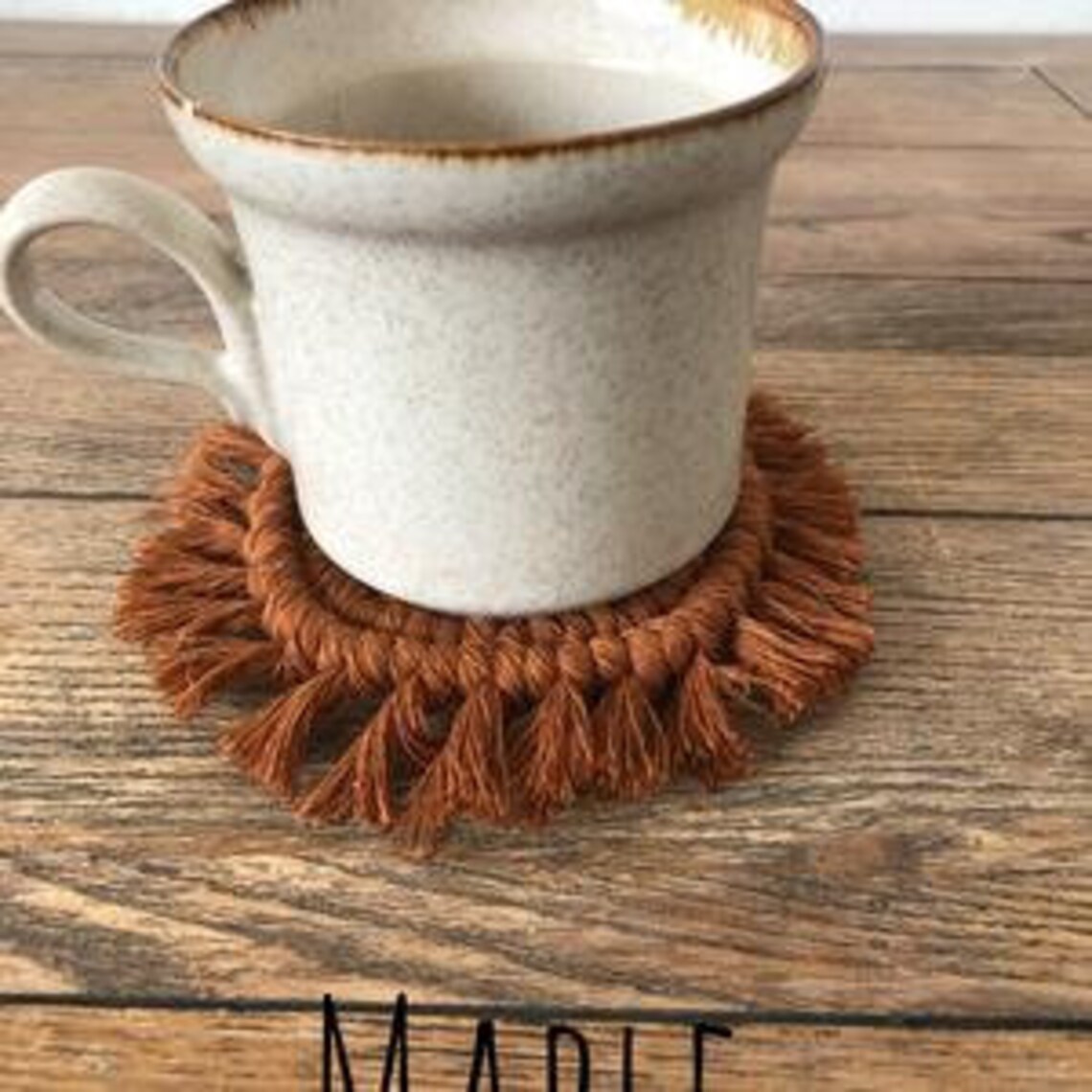 4 Round Macrame Coasters Set of 4 - Etsy Singapore