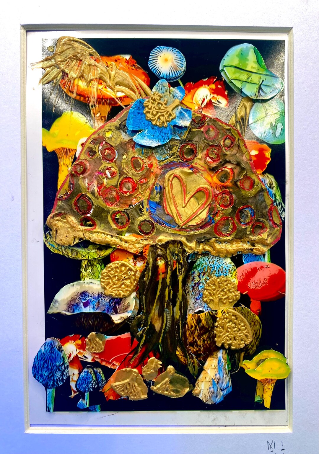 Mushroom Magical Collage Art Scape by Established Artist Monourban ...