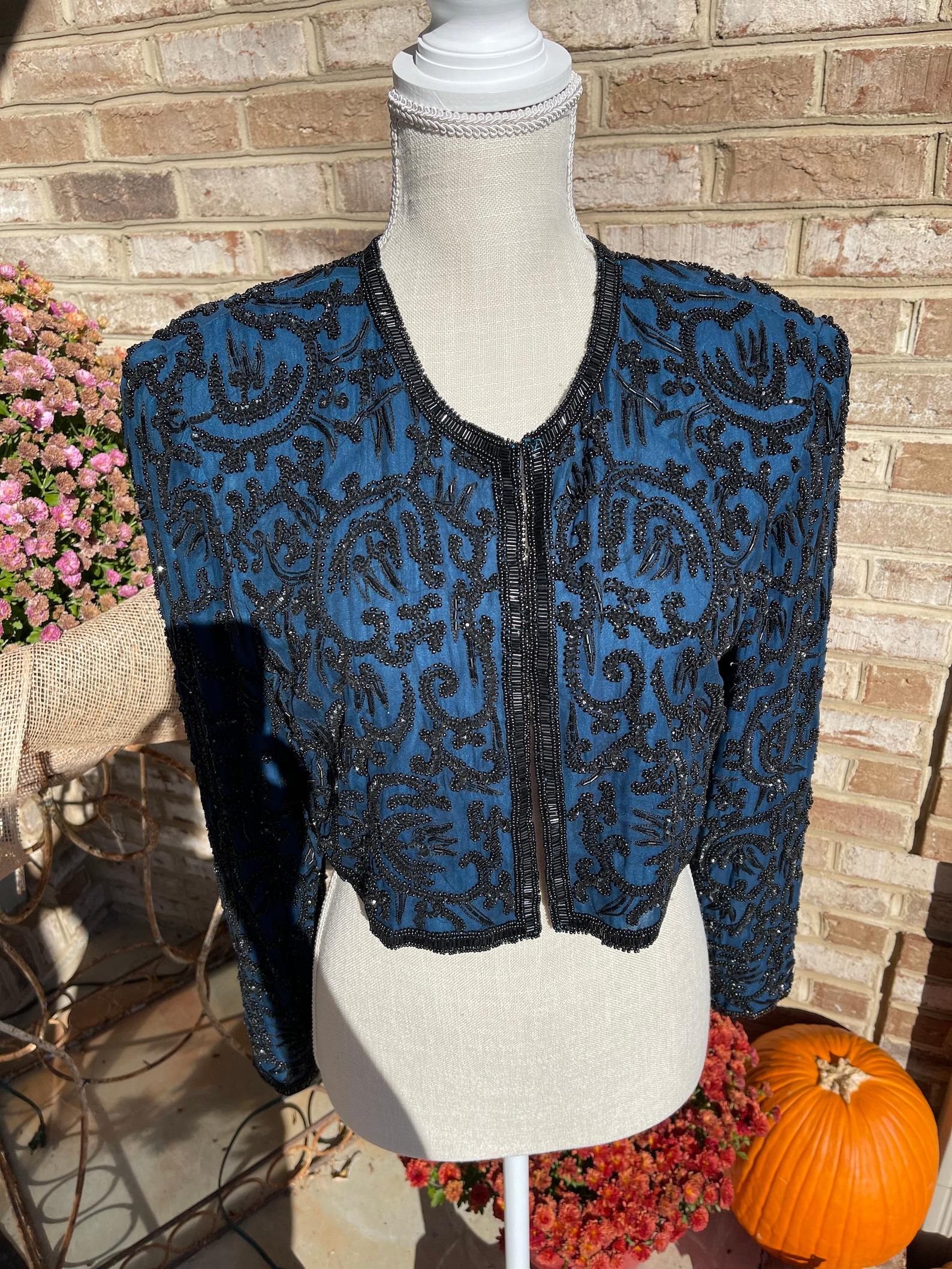 Silk Half Jacket With Bead Design - Etsy