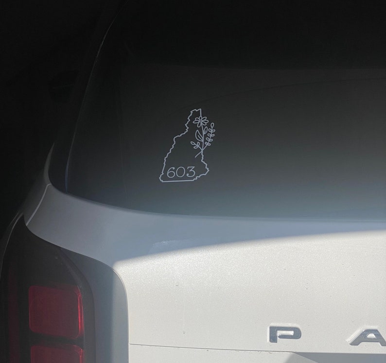 Floral New Hampshire Vinyl Decal - Etsy