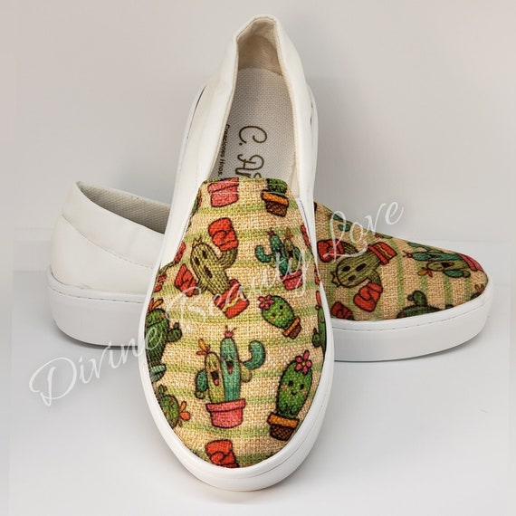 Artisan Style Vans Shoe Cactus - Etsy