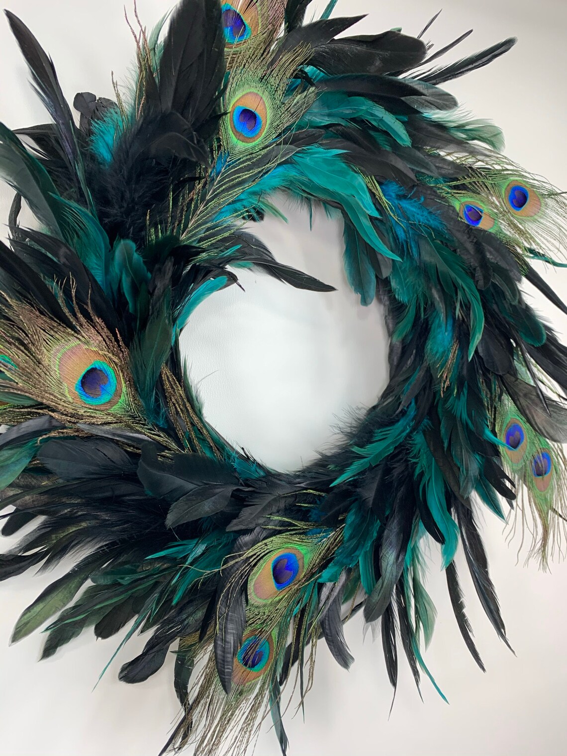 16 Beautiful Peacock Feather Wreath Etsy