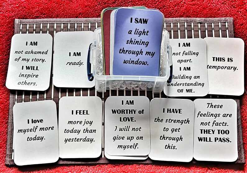 Mental Health Affirmation Cards | Digital Download | Mindfulness | Self ...