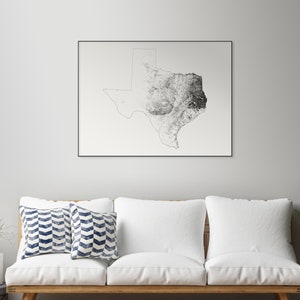 Forests of Texas Map Big Poster Printable Digital Download - Etsy
