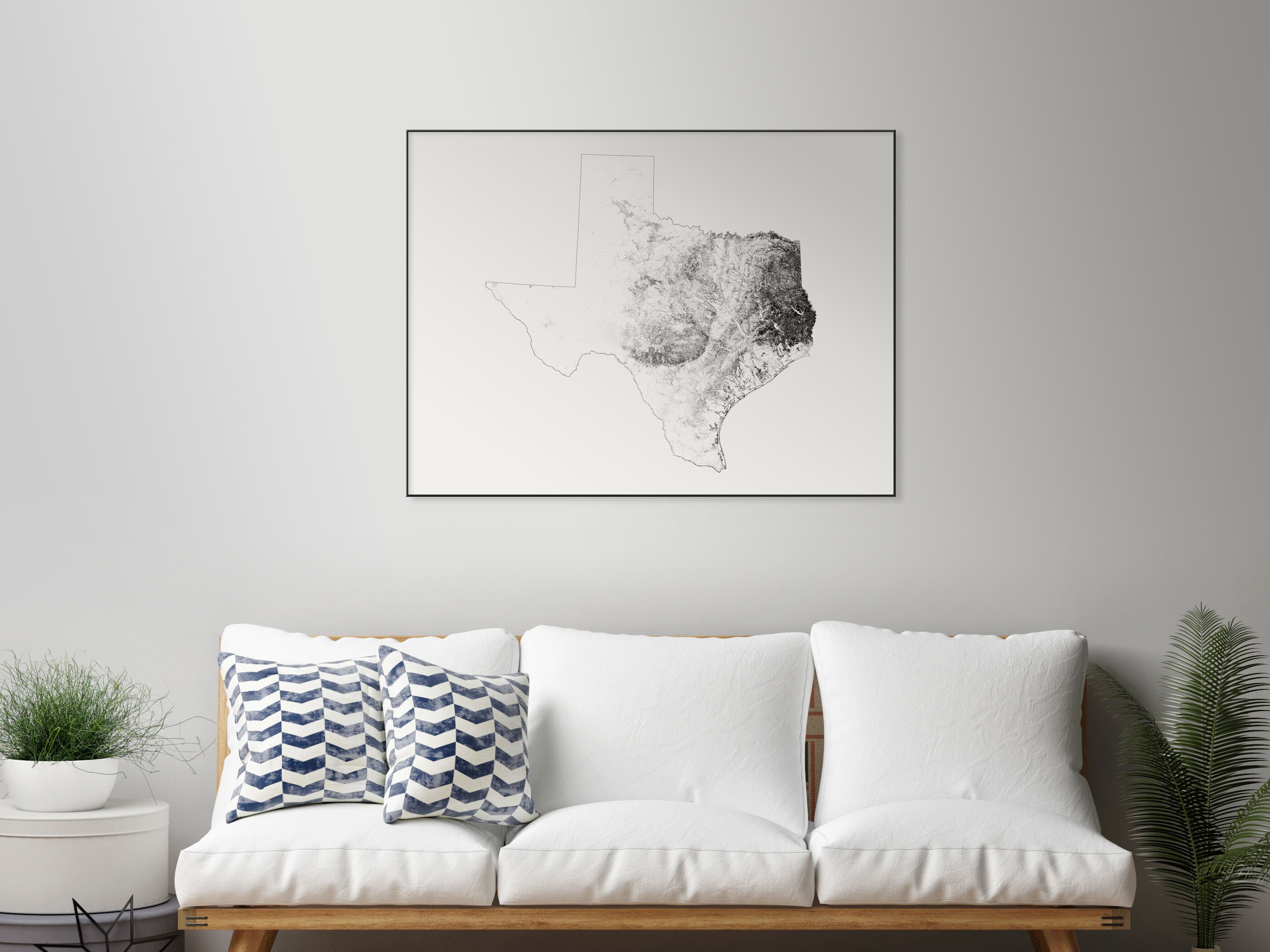 Forests of Texas Map Big Poster Printable Digital Download - Etsy