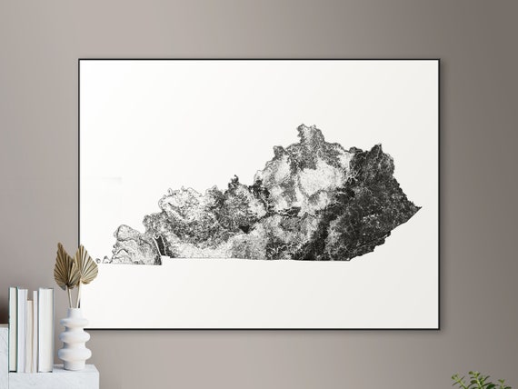 Forests of Kentucky Map Big Poster Printable Digital - Etsy