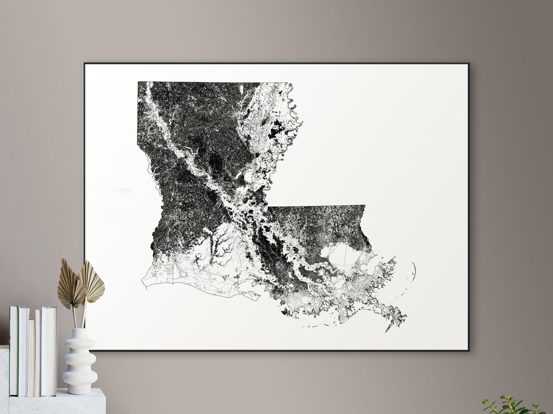 Forests of Louisiana Map - Big Poster, Printable Digital Download ...