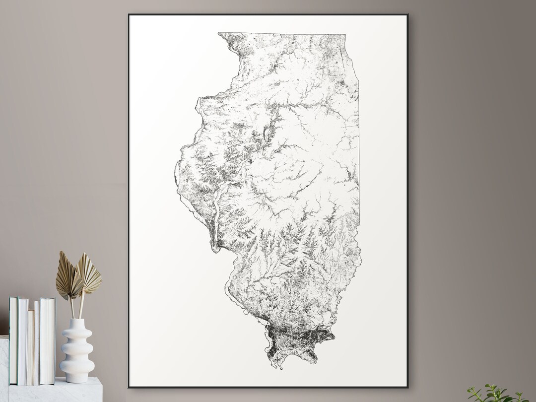 Forests of Illinois Map - Big Poster, Printable Digital Download ...