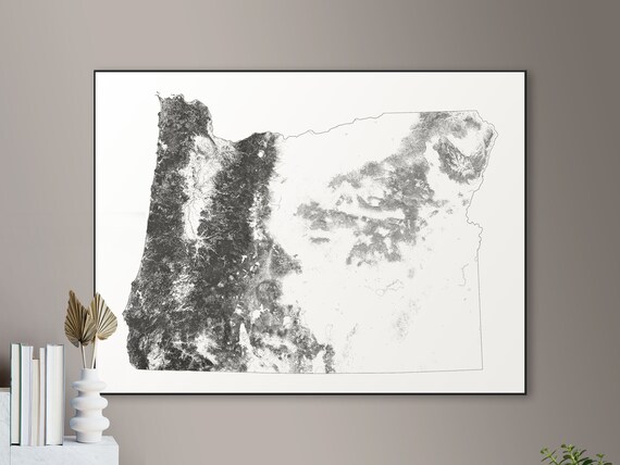 Forests of Oregon Map Big Poster Printable Digital | Etsy
