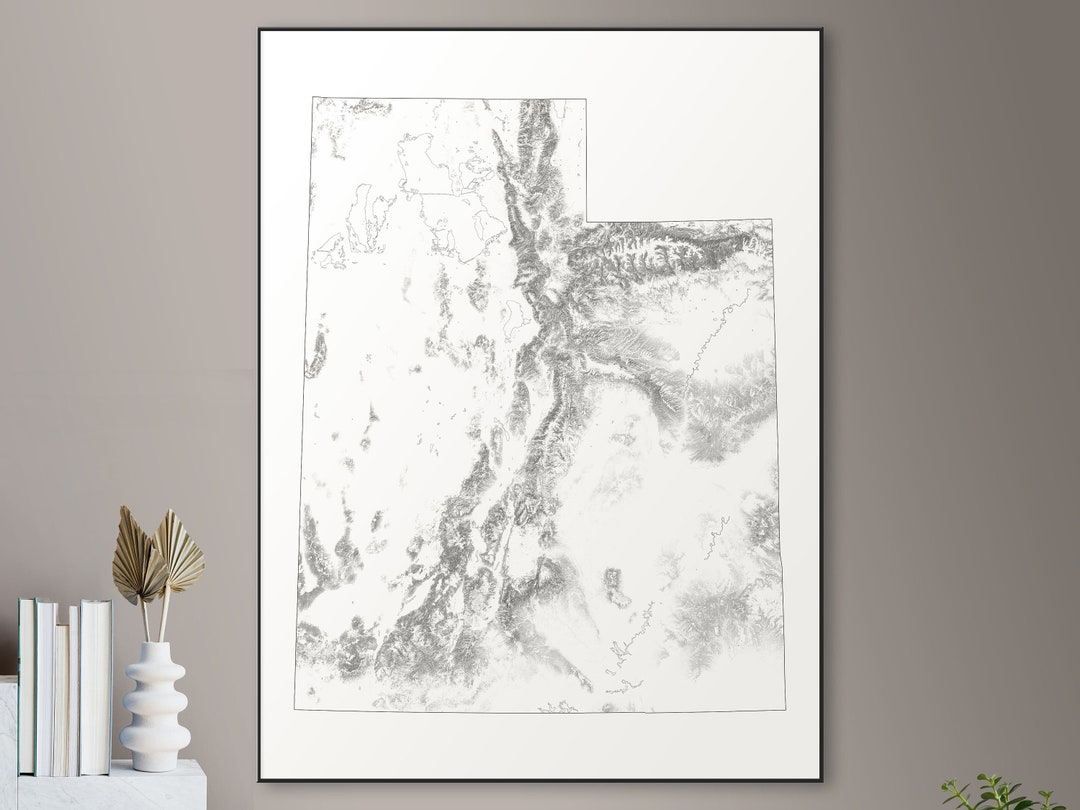 Forests of Utah Map - Big Poster, Printable Digital Download, Elegant ...