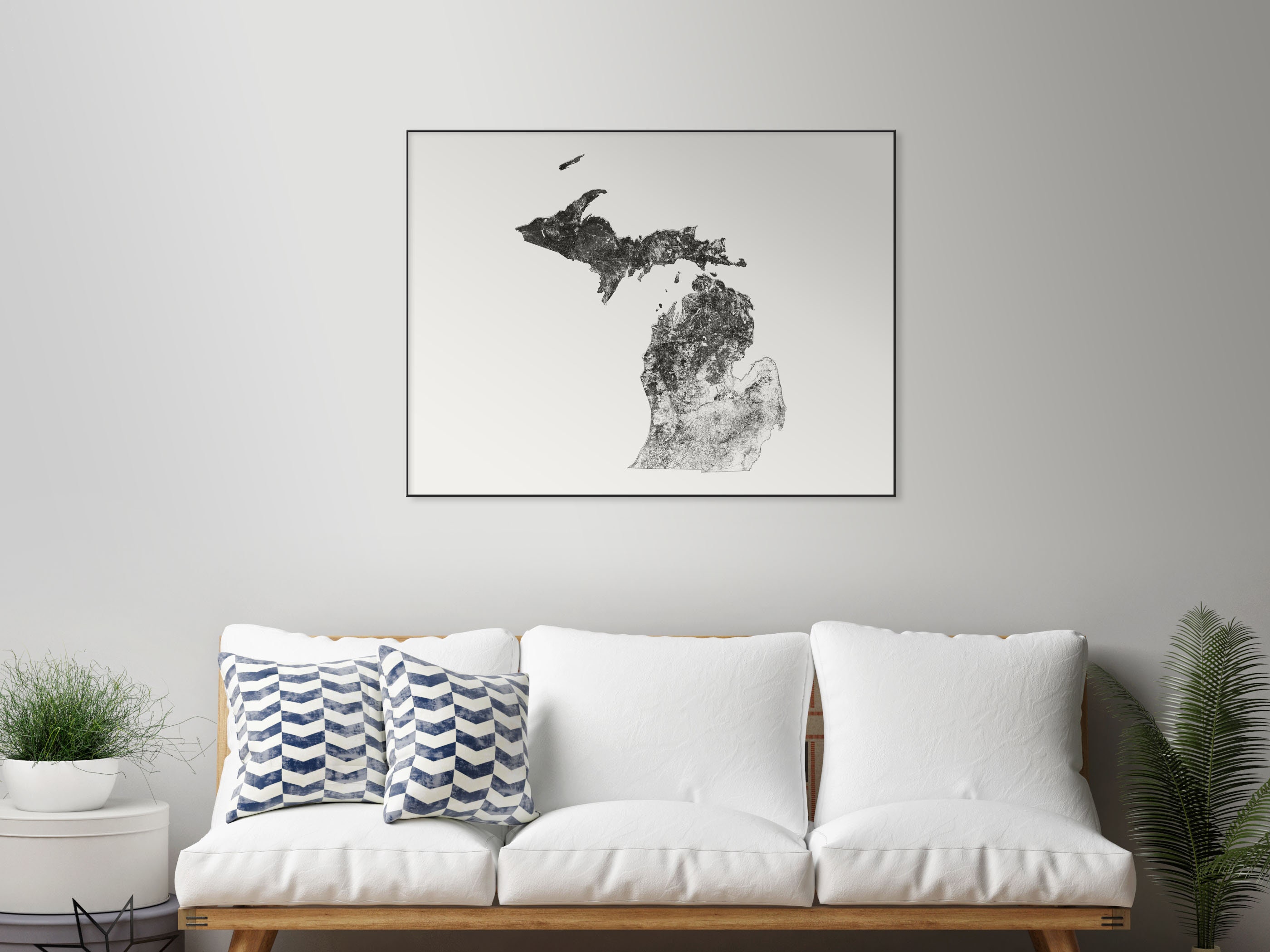Forests of Michigan Map - Big Poster, Printable Digital Download ...