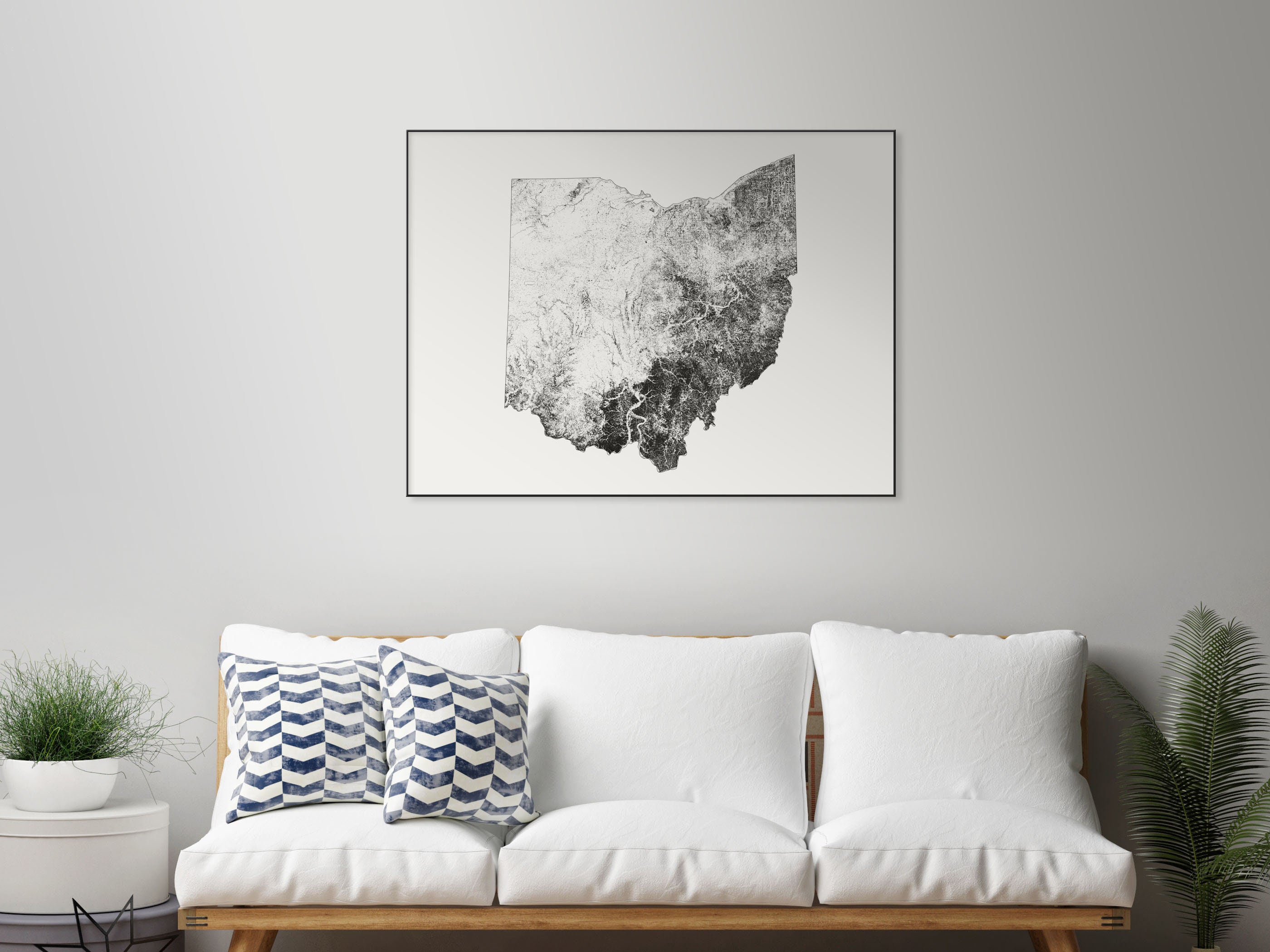 Forests of Ohio Map - Big Poster, Printable Digital Download, Elegant ...