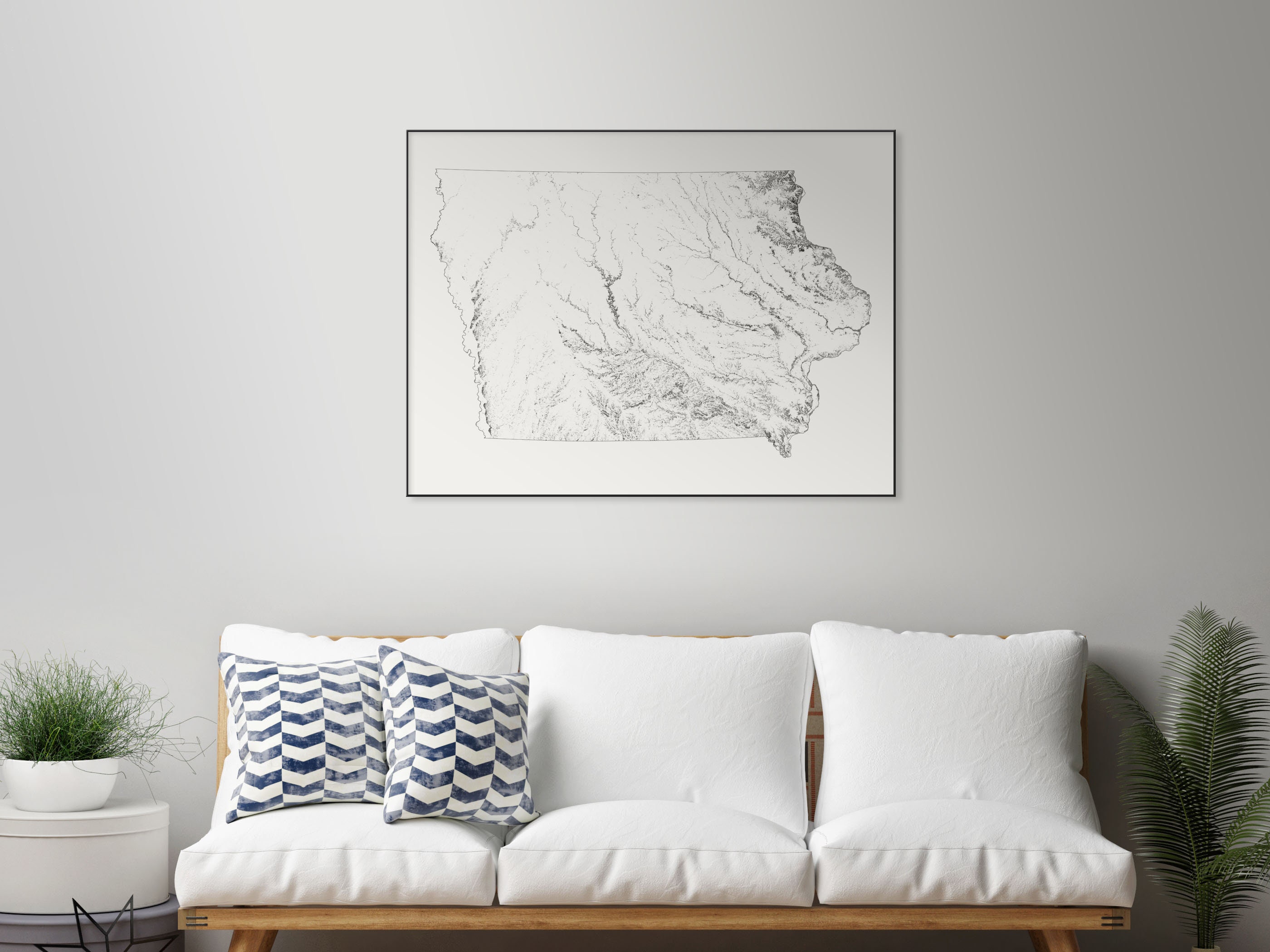 Forests of Iowa Map Big Poster Printable Digital Download - Etsy