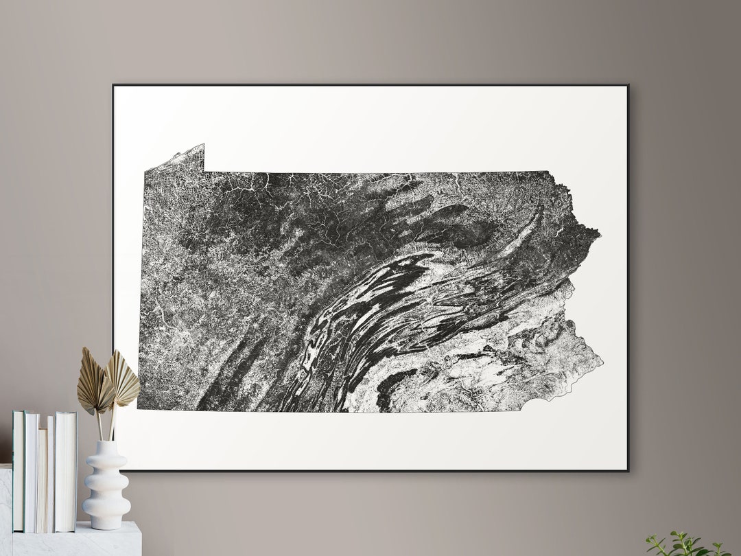 Forests of Pennsylvania Map - Big Poster, Printable Digital Download ...