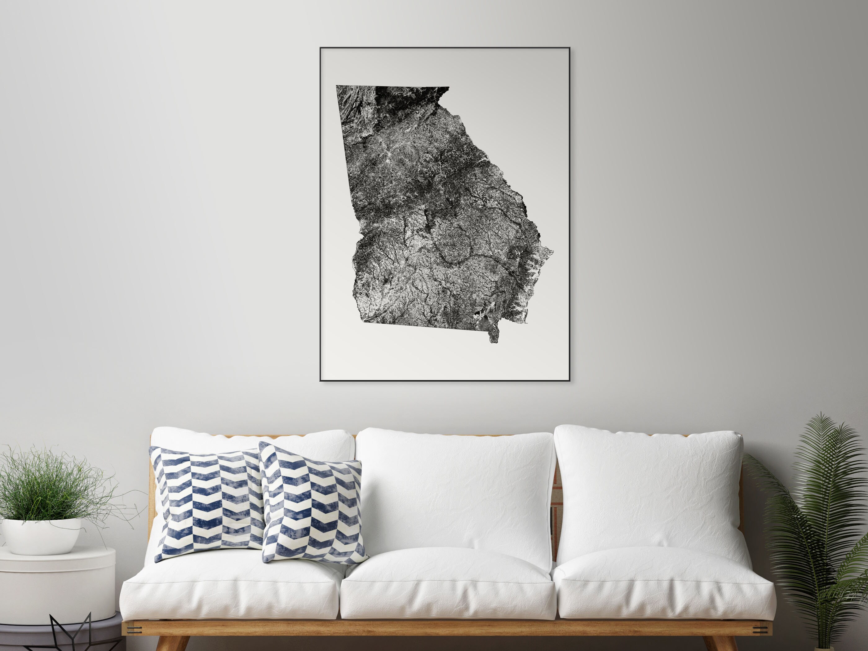 Forests of Georgia Map - Big Poster, Printable Digital Download ...