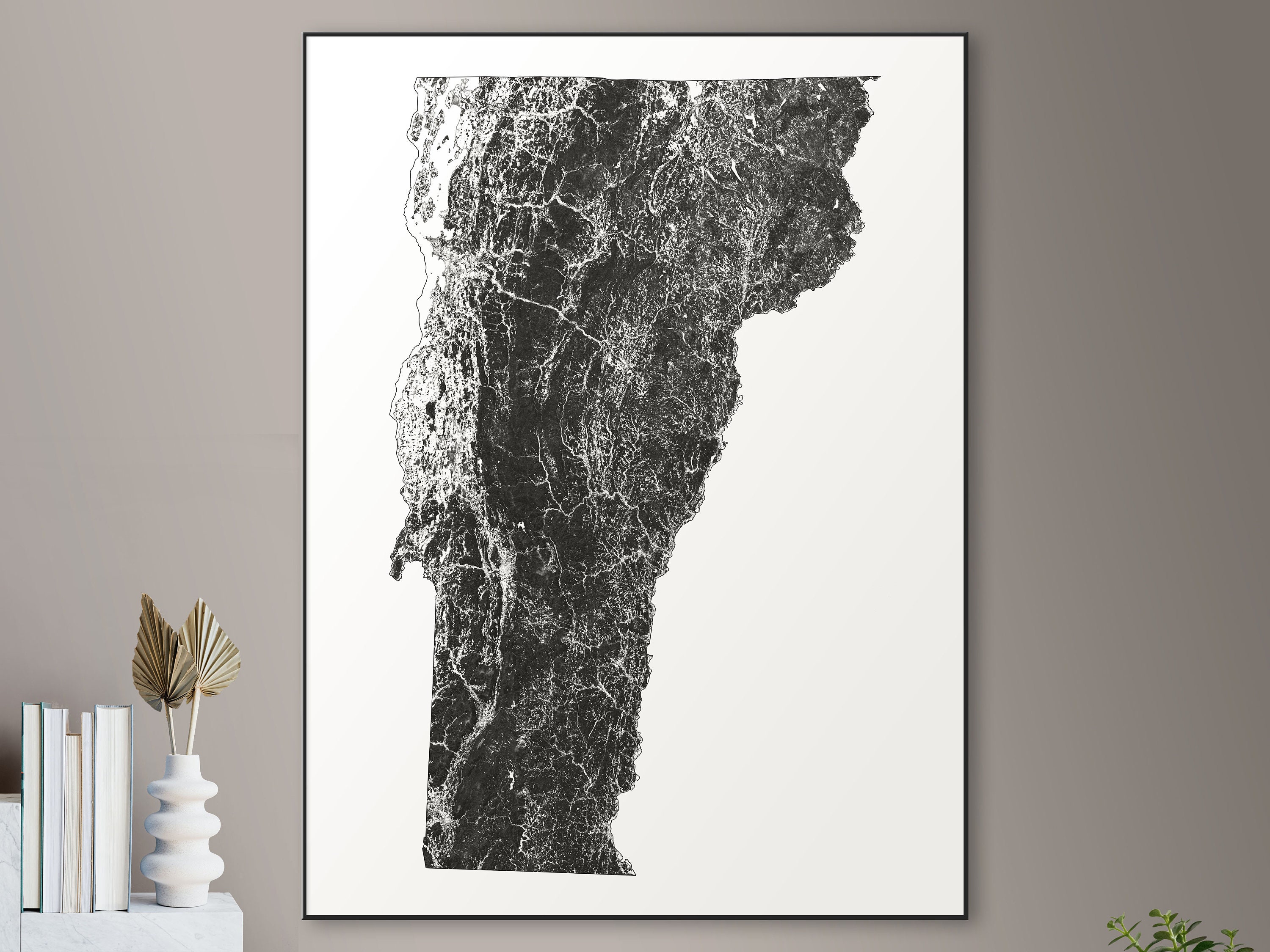 Forests of Vermont Map - Big Poster, Printable Digital Download ...