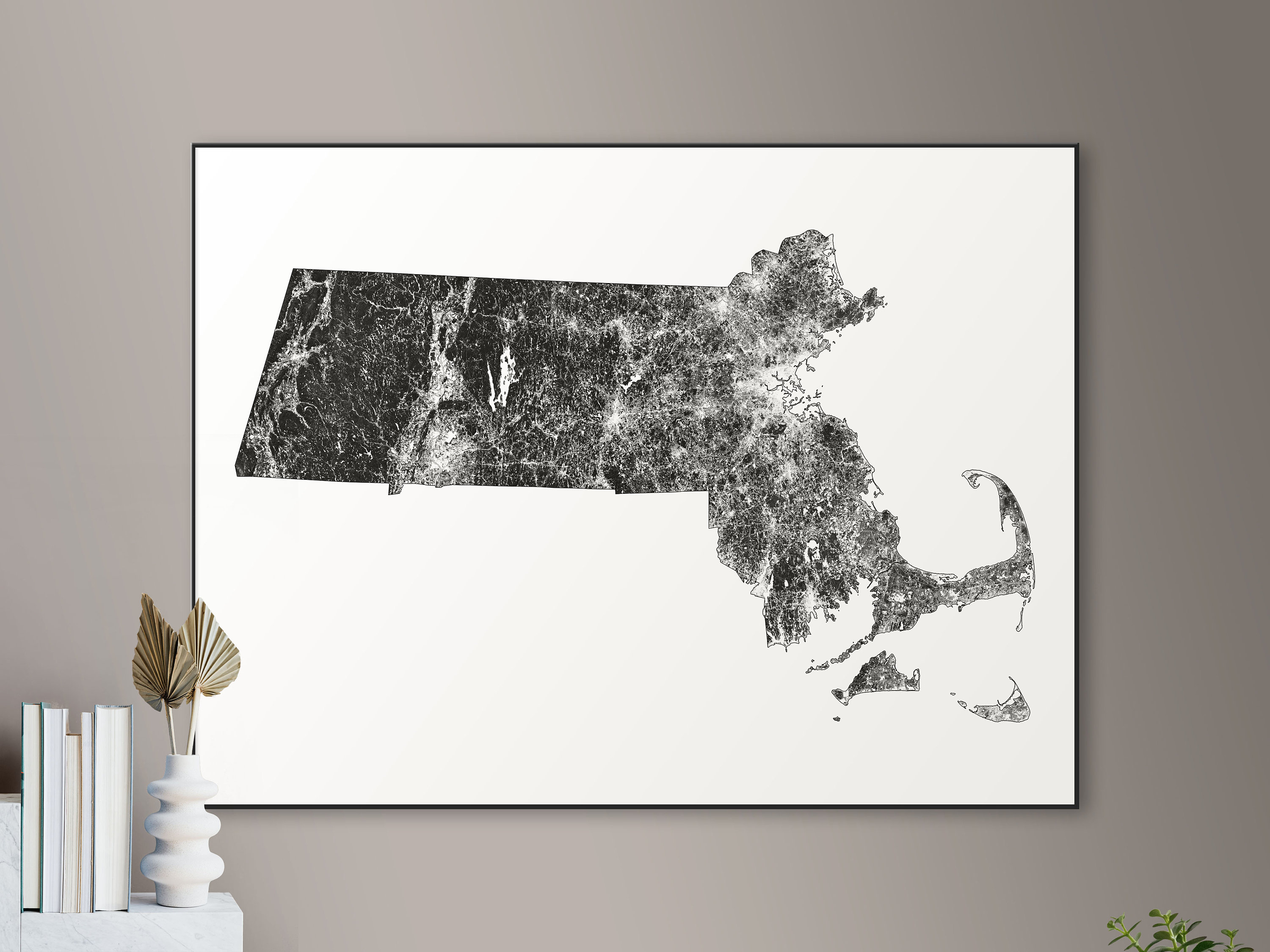 Forests of Massachusetts Map - Big Poster, Printable Digital Download ...