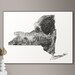 New York Forests Map Art: Minimalist Black and White Print (digital ...