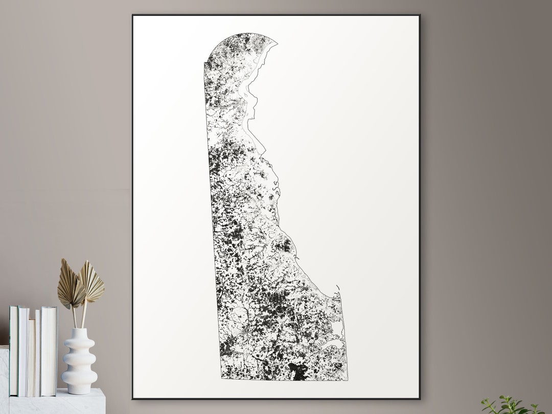 Forests of Delaware Map - Big Poster, Printable Digital Download ...