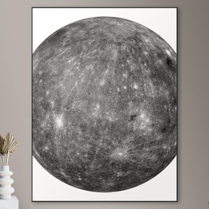 Detailed Planet Mercury Wall Art - Big Poster, Printable Digital ...