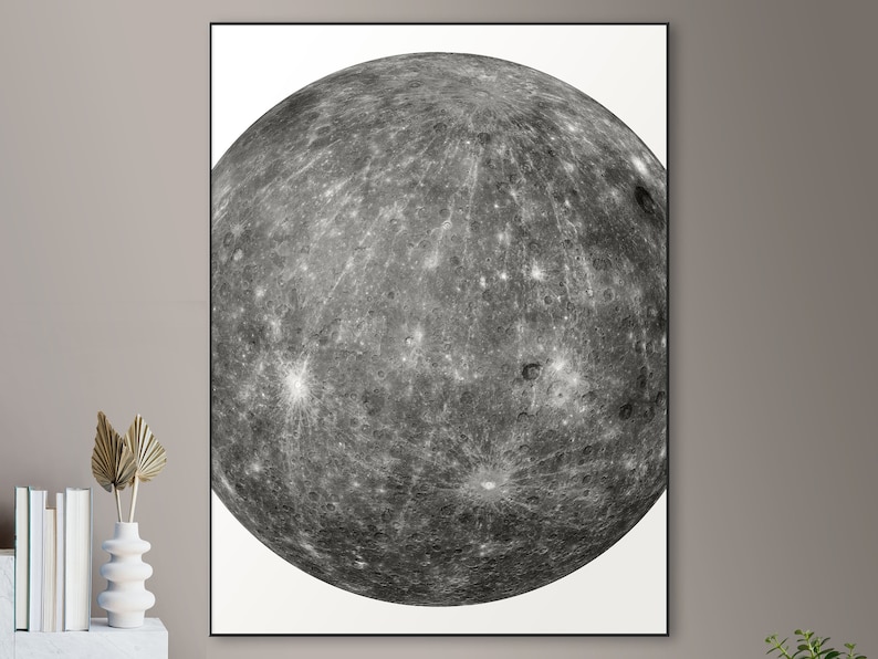 Detailed Planet Mercury Wall Art Big Poster Printable - Etsy