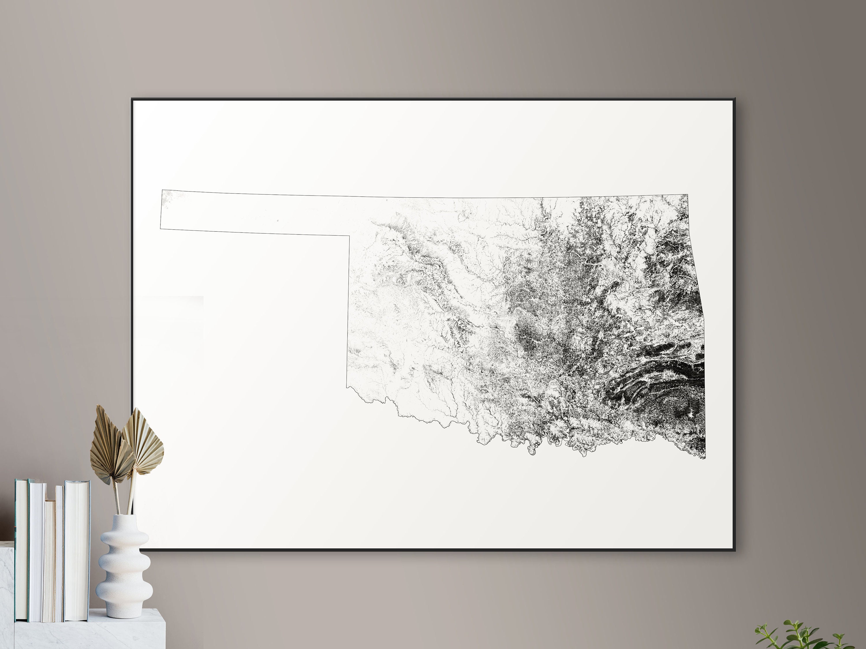 Forests of Oklahoma Map - Big Poster, Printable Digital Download ...