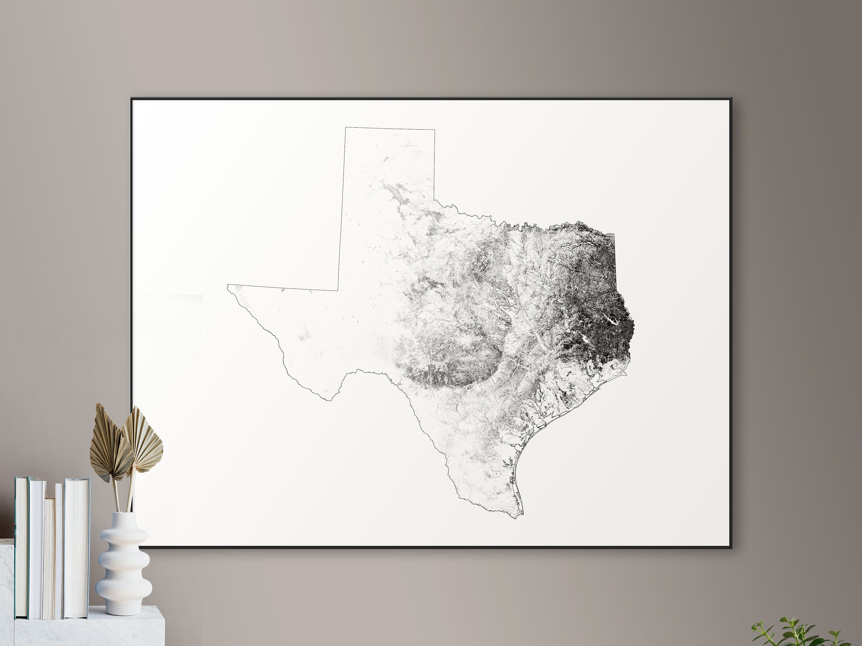 Forests of Texas Map Big Poster Printable Digital Download - Etsy
