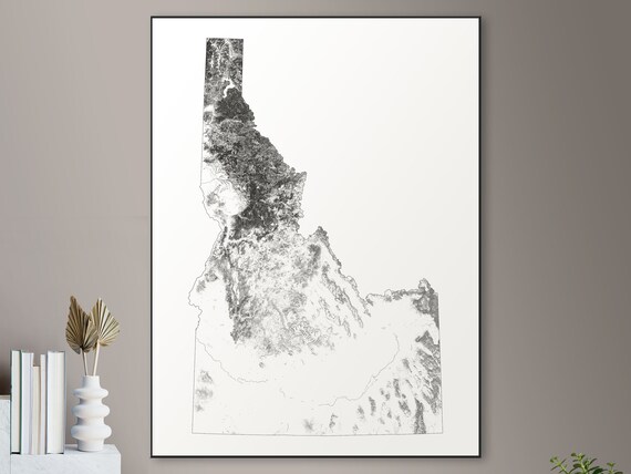 Forests of Idaho Map Big Poster Printable Digital Download - Etsy