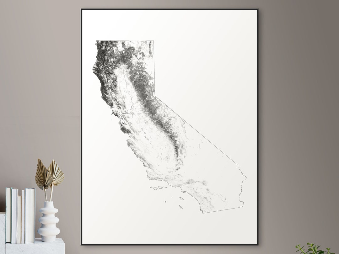Forests of California Map - Big Poster, Printable Digital Download ...