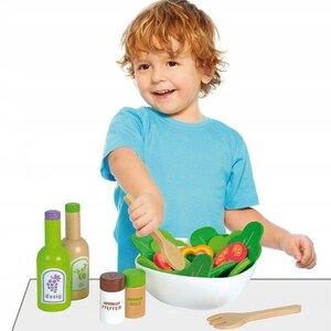 Wooden Salad Vegetables Set With a Bowl Play Food - Etsy