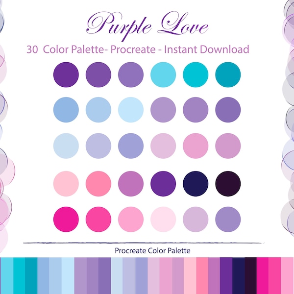 Purple Color Palette - Etsy