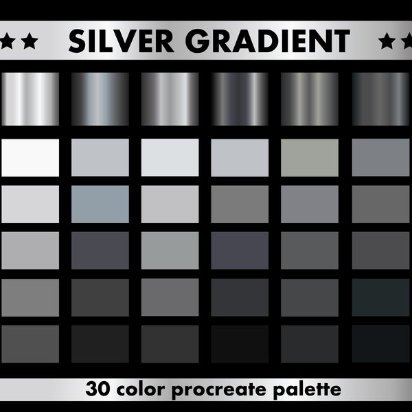 Gray Procreate Palette - Etsy