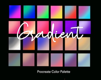 Golden Gradient/procreate Palette Metallic Gradients/gold Color ...