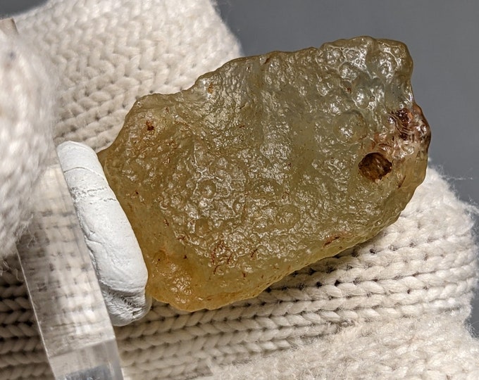Libyan Desert Glass Specimen (natural, Untreated) With Acrylic Stand ...